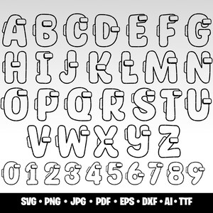 Among Us Font Birthday Boy Svg Bundle Among Us Alphabet Letters SVG ...
