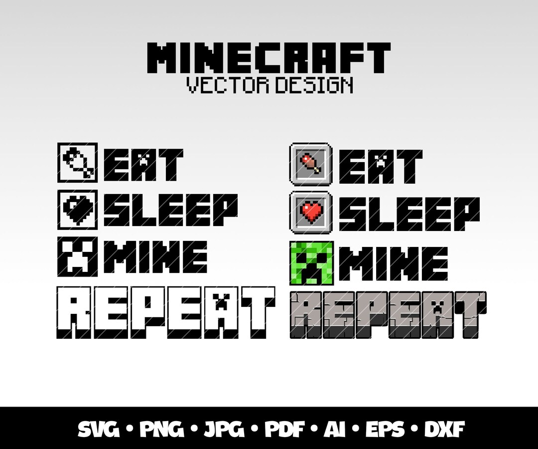 Minecraft Video Game Svg Bundle Gaming Clipart Digital Minecraft ...