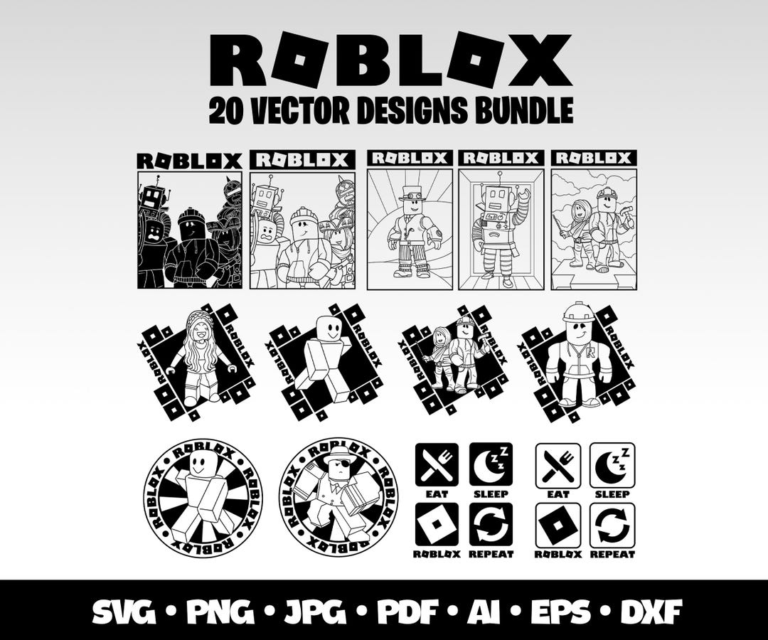 Roblox Cricut Bundle Roblox Gamer SVG Bundle Birthday Gift Roblox Gamer ...