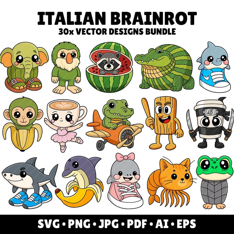 Brainrot Plantilla Papercraft - Etsy Canada