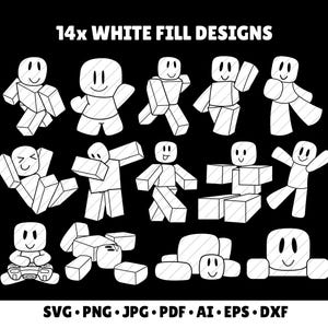 Roblox SVG Bundle Characters Shirt Design Noob Roblox Birthday Gamer ...