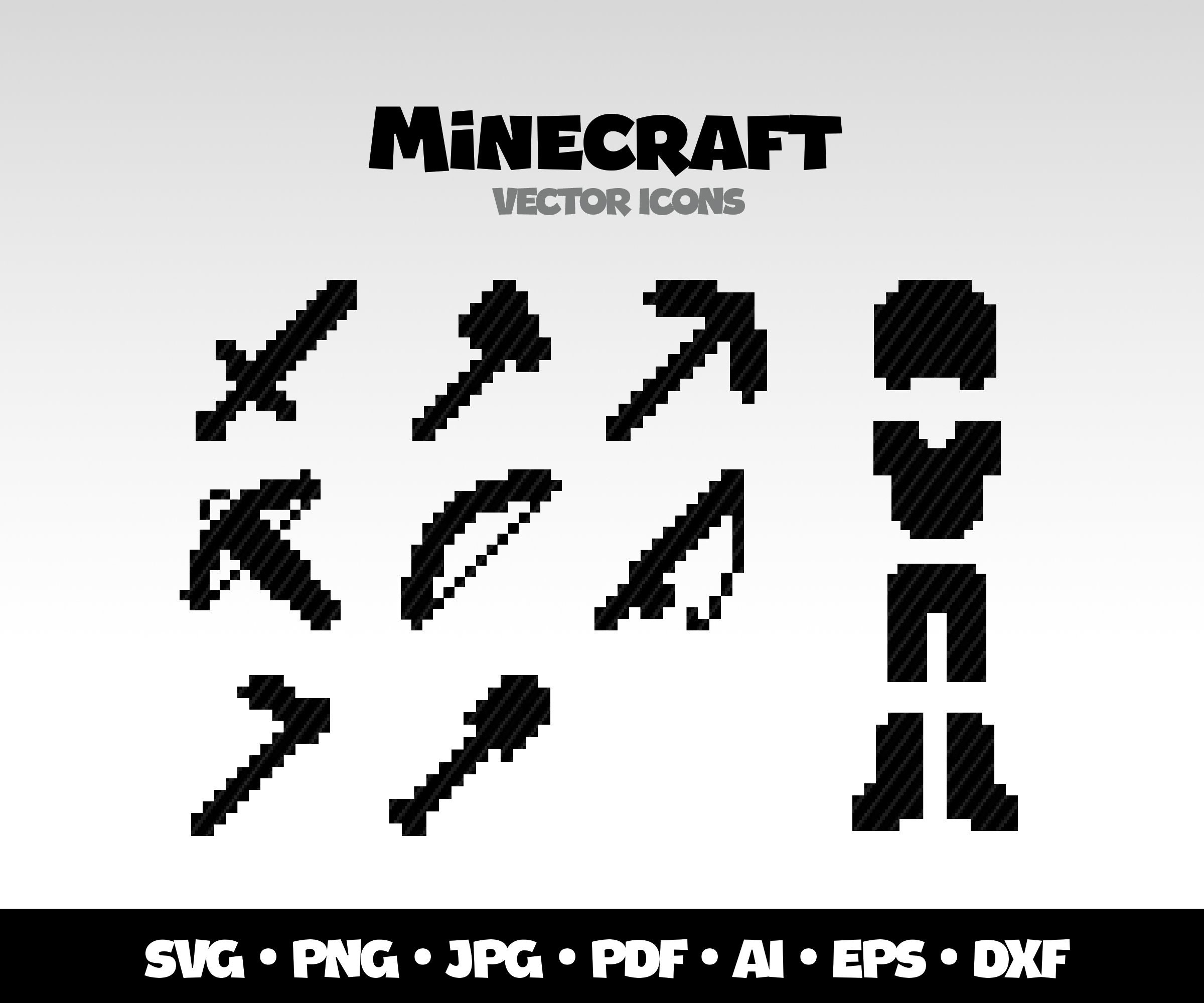 Minecraft Video Game Svg Bundle Gaming Clipart Digital Minecraft ...