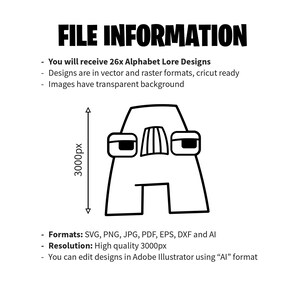 Alphabet Lore SVG Bundle Letters Printable Alphabet Lore Png Clipart ...
