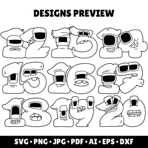 Number Lore SVG Bundle Letters Printable Number Lore Png Clipart Kids ...