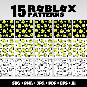 Roblox Patterns SVG Bundle Roblox Seamless Texture Birhday Gift Roblox ...