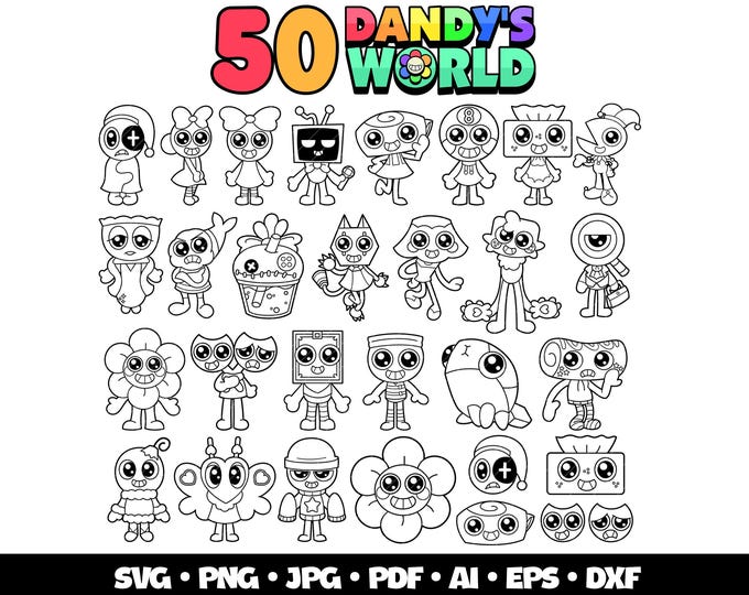 Dandy's World Figures, 3D Printed and Painted - Etsy