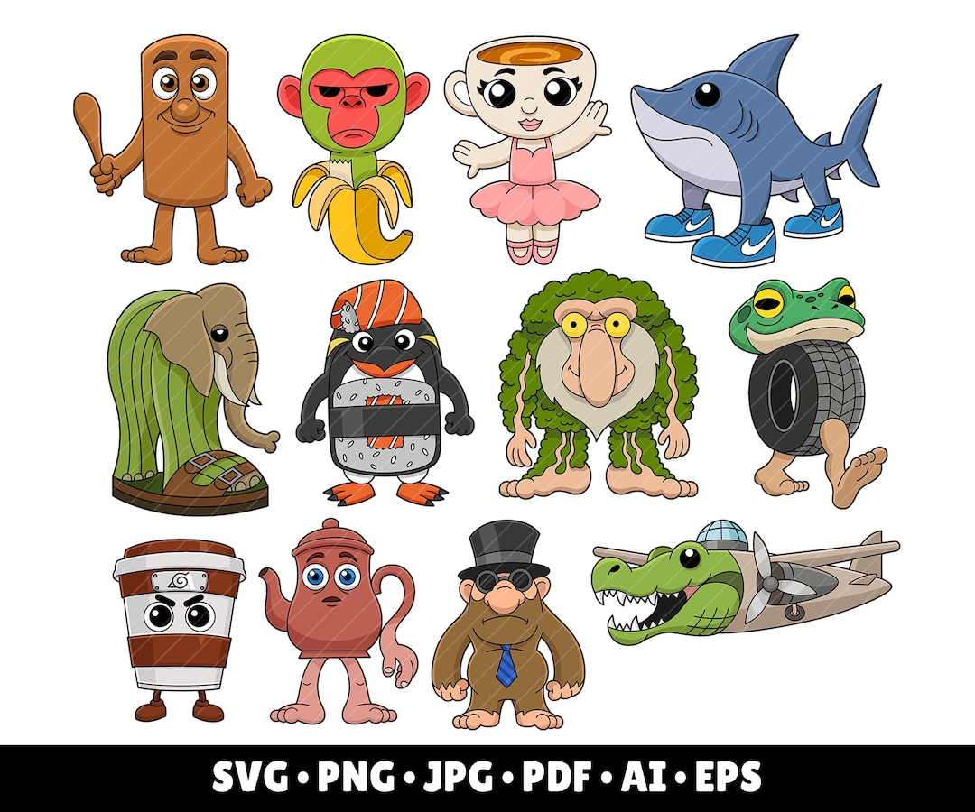 Italian Brainrot Svg Bundle Funny Meme Brainrot Clipart Bundle ...