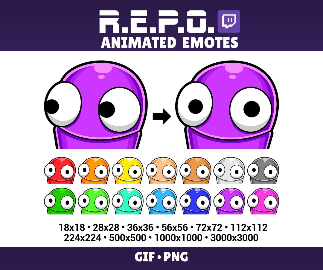 REPO Animated Emote Side Eyes for Twitch Discord Funny REPO Animated ...