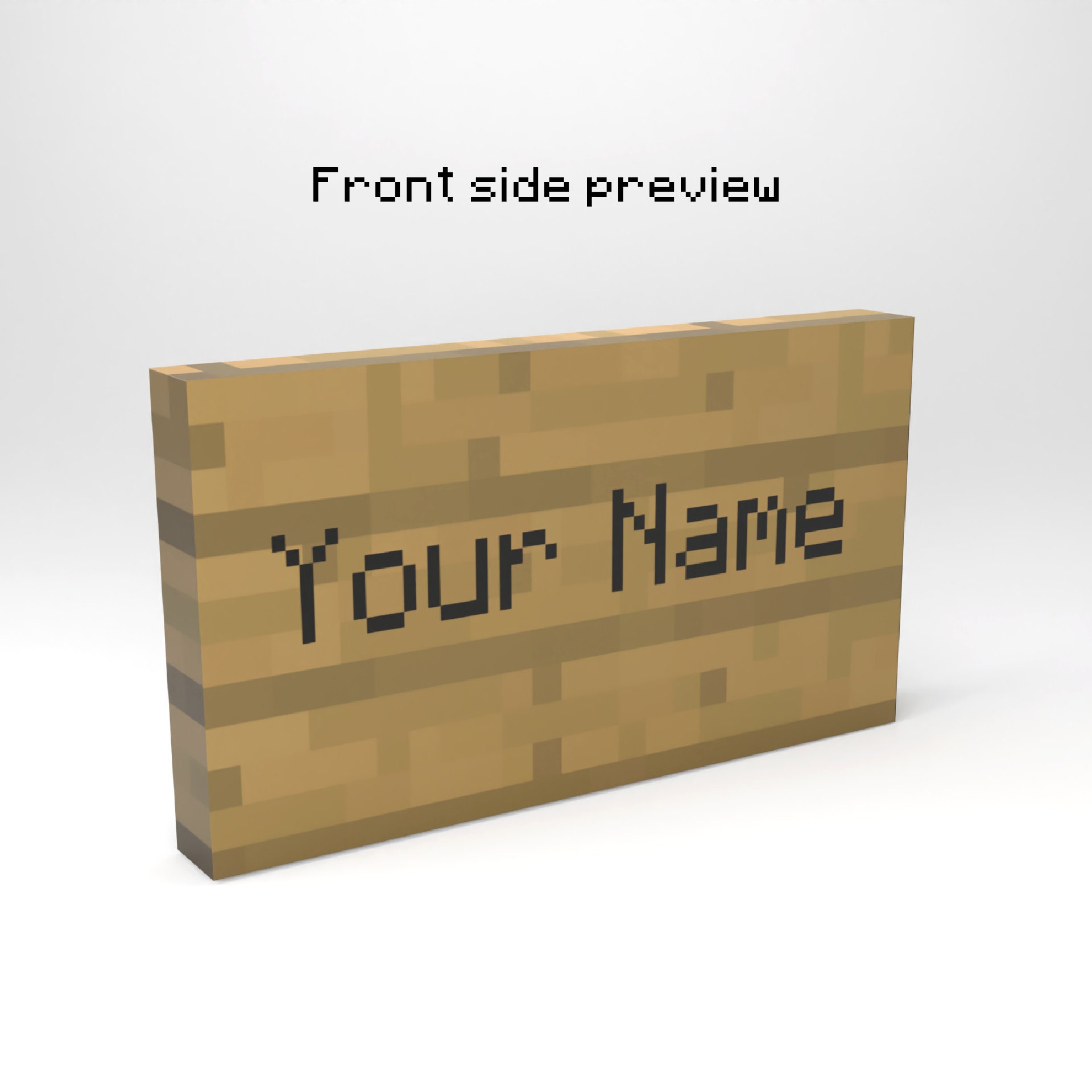 Minecraft Personalized Wooden Sign Papercraft Gift Minecraft Wooden ...