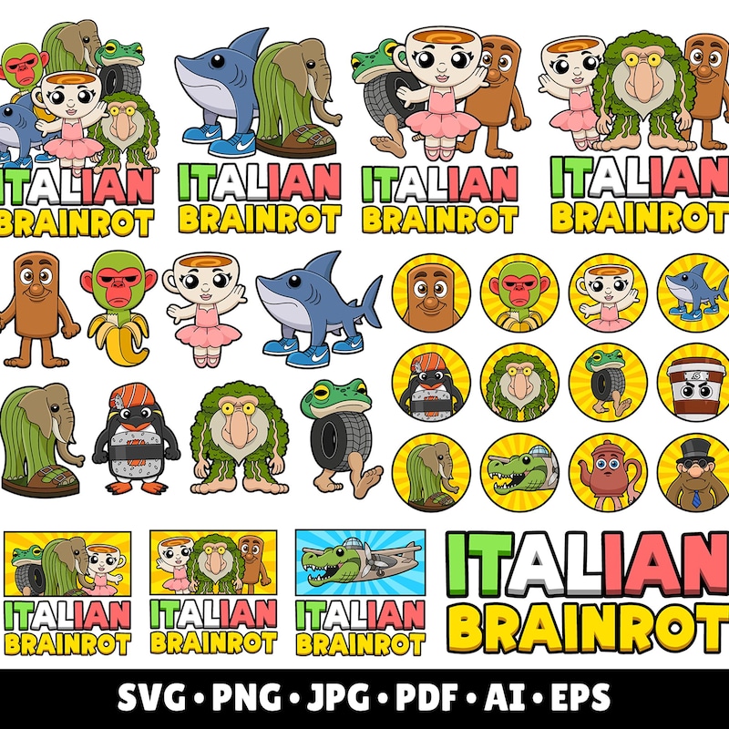 Italian Brainrot Stickers - Etsy