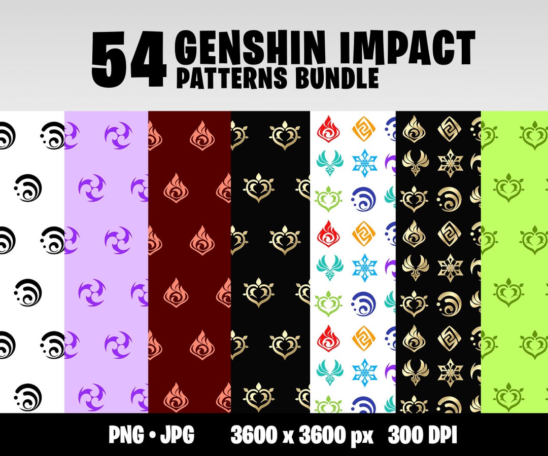 Genshin Impact Element Patterns Genshin Impact DIY Crafts Printable ...