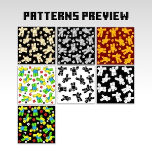 Roblox Patterns SVG Bundle Roblox Seamless Texture Birhday Gift Roblox ...