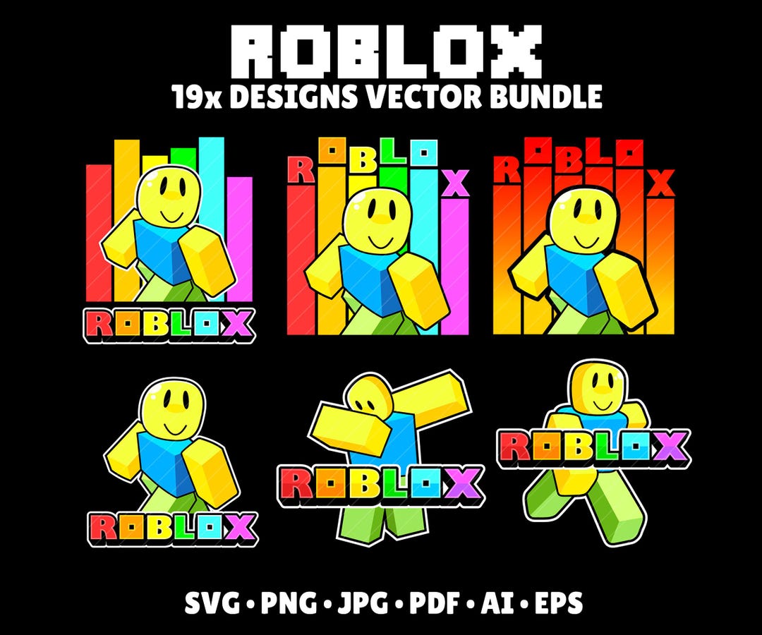 Roblox SVG Bundle Rainbow Shirt Design Roblox Birthday Gamer Gift ...