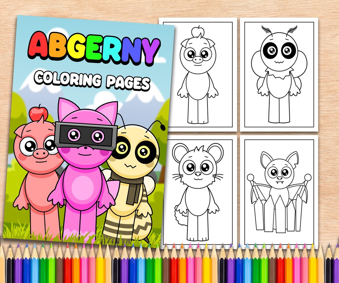 20 Abgerny Characters Printable Coloring Pages A4 Coloring Book for ...