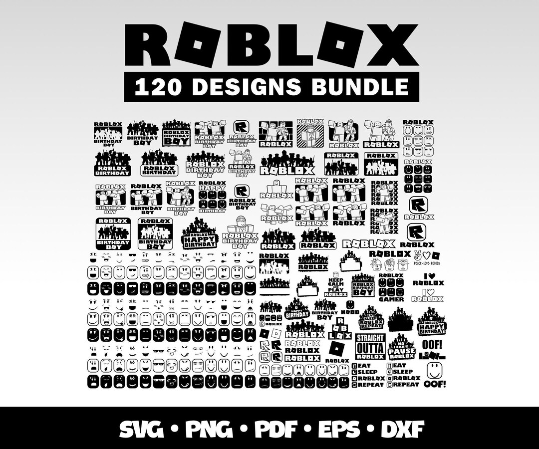 120 Roblox SVG Bundle Roblox Font Alphabet Roblox Birthday Gift for ...