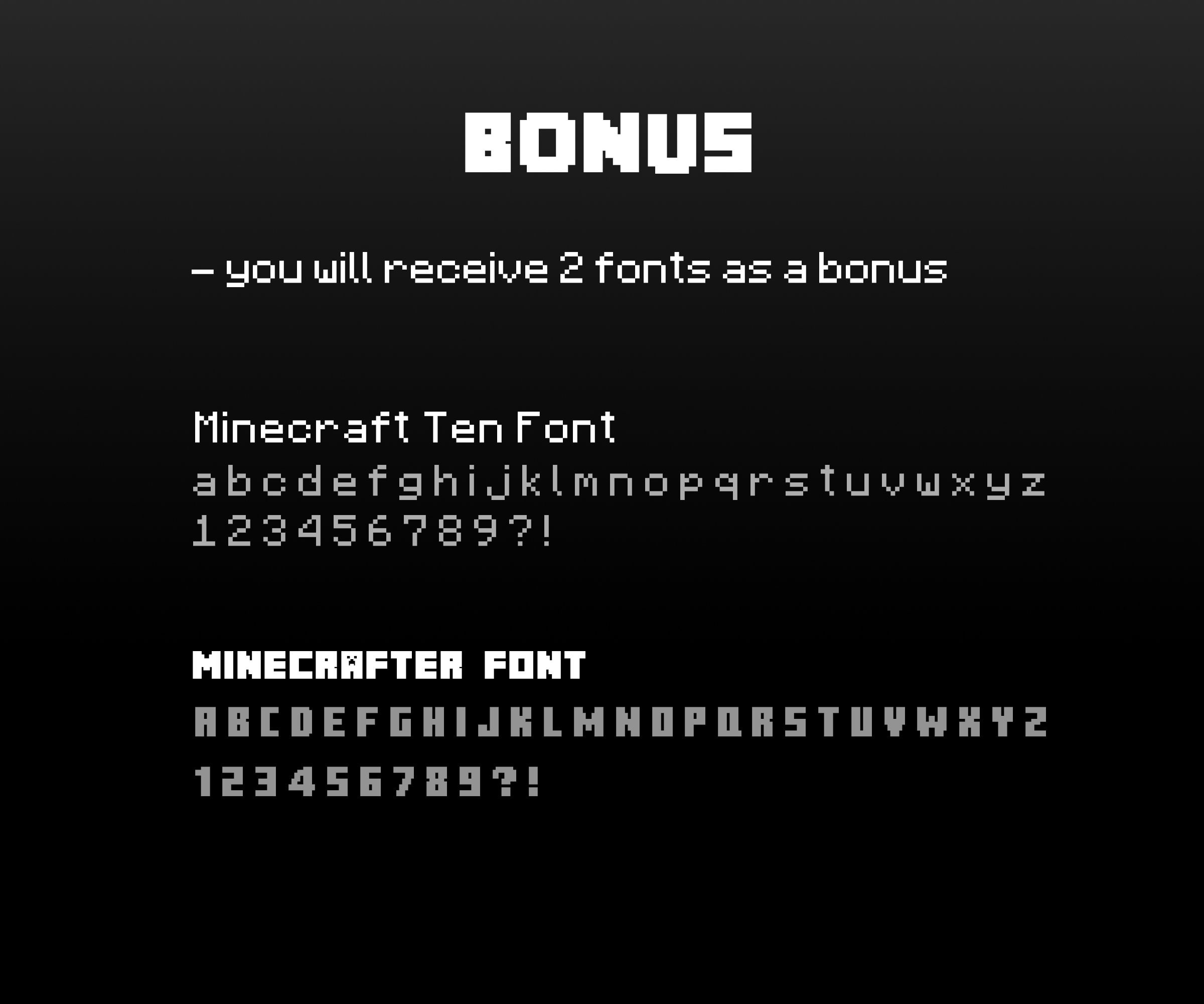 Minecraft 5 Fonts Svg Bundle Minecraft Alphabet Printable Minecraft ...