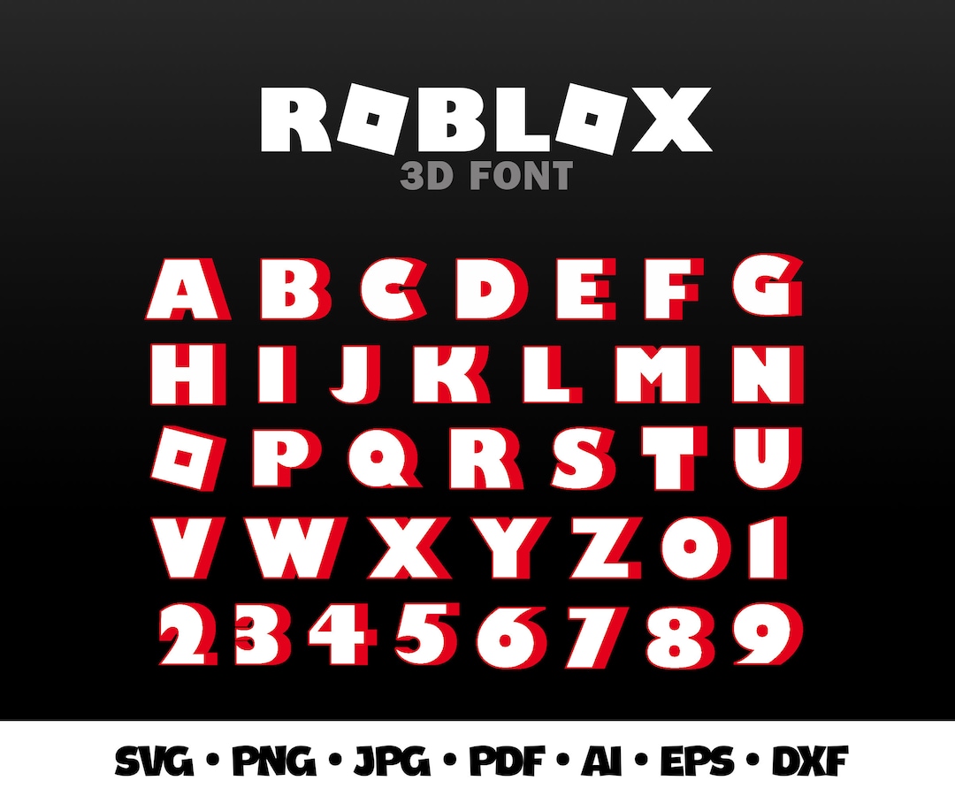 Roblox SVG Bundle Roblox Alphabet PNG Roblox TTF Gamer Gift for Roblox ...