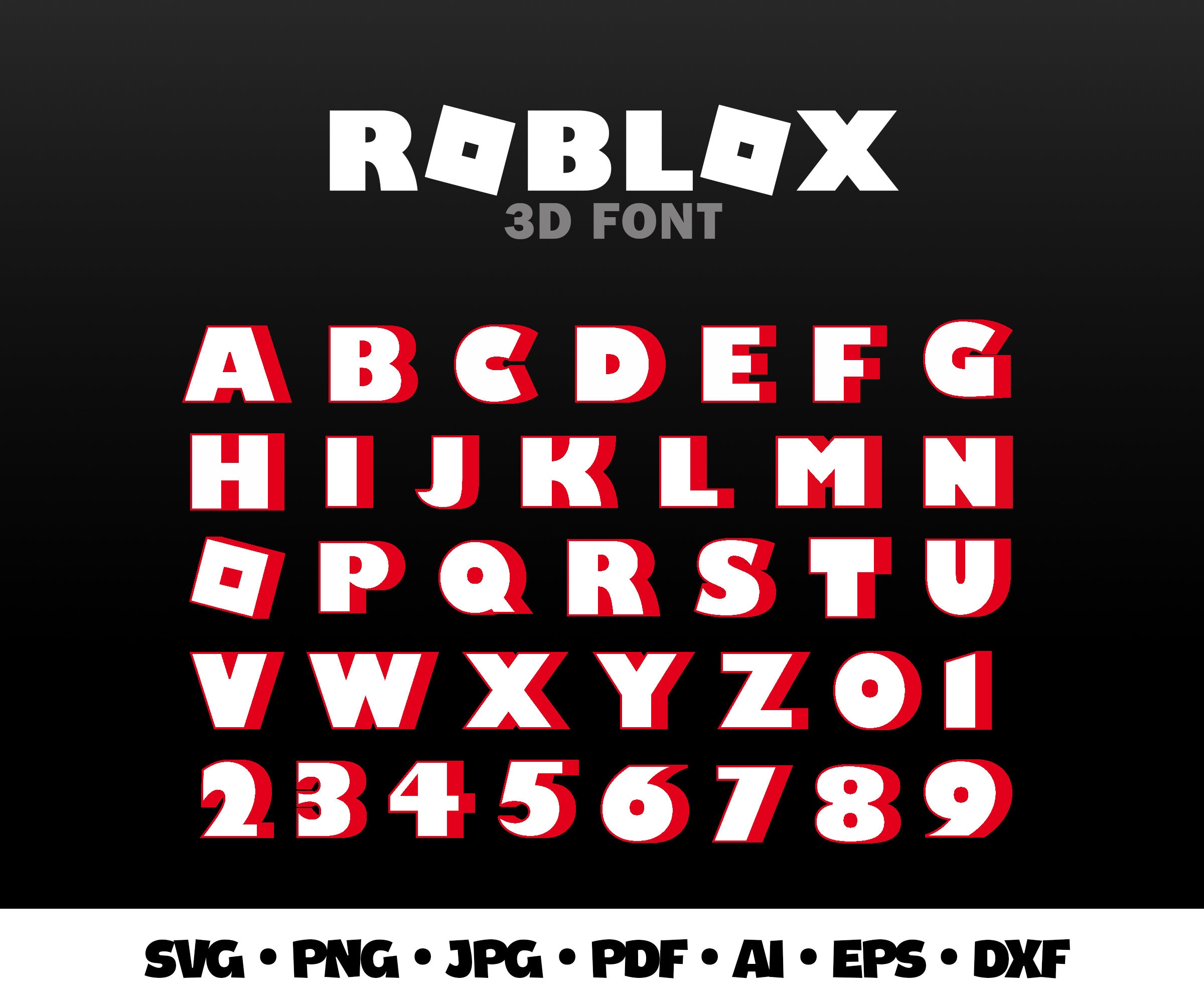 Roblox Alphabet SVG Cut File - Roblox Letters SVG - Roblox Font SVG ...