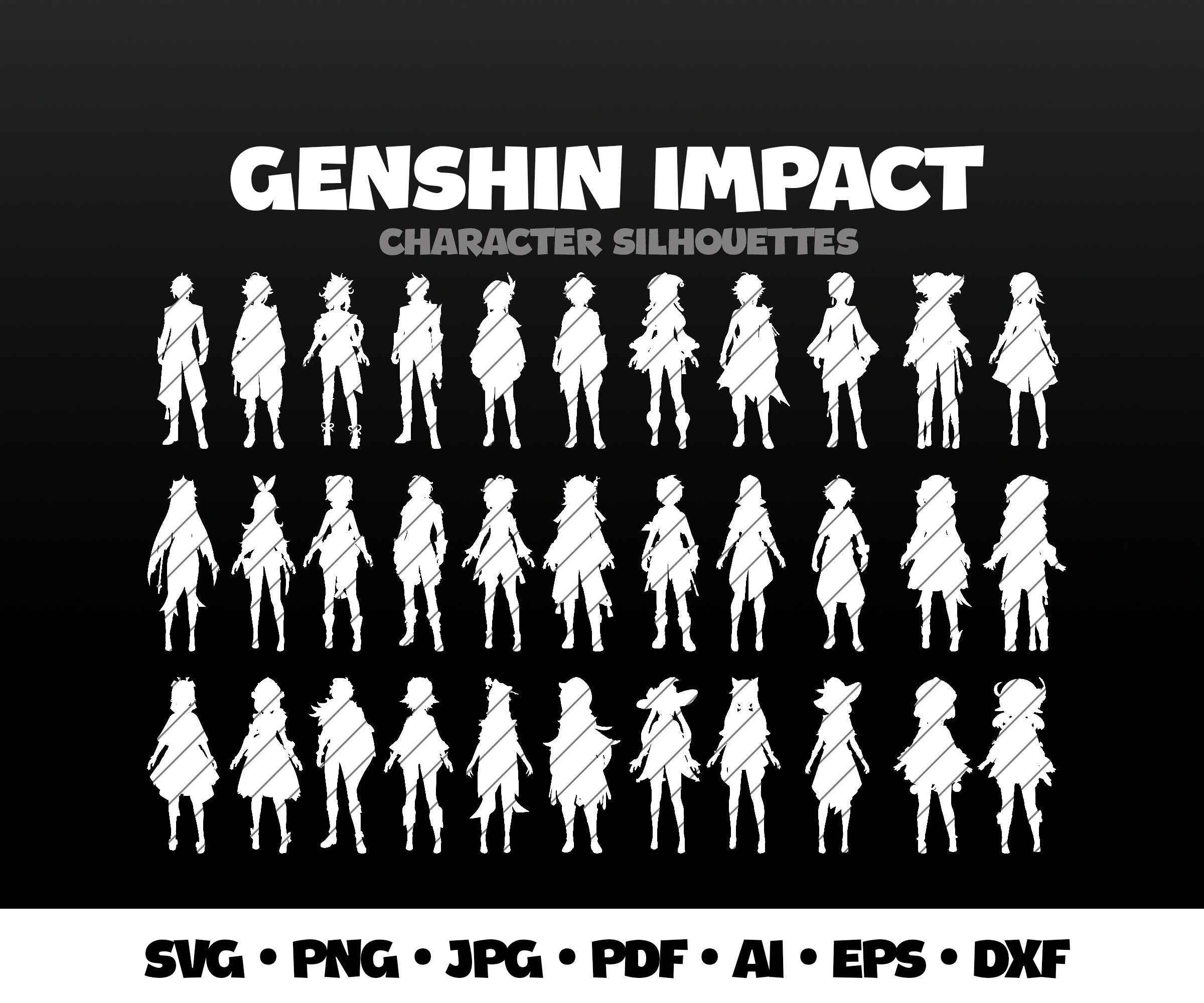 Genshin Impact Element Icons SVG Cut File Vector Genshin Printable ...
