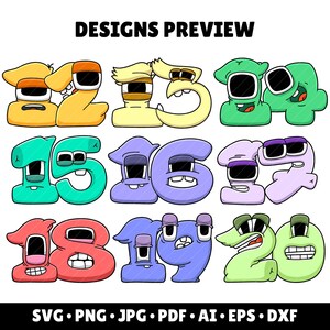 Number Lore SVG Bundle Letters Printable Number Lore Png Clipart Kids ...
