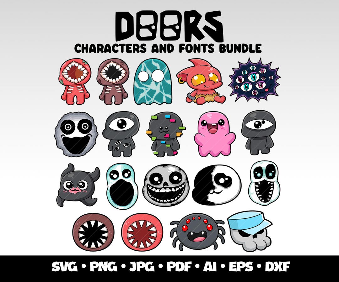 Doors Roblox Characters SVG Bundle Roblox Cricut Svg Roblox Doors ...