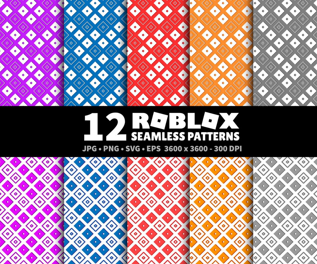 12 Roblox Patterns Bundle Roblox Seamless Texture Birhday Gift Roblox ...