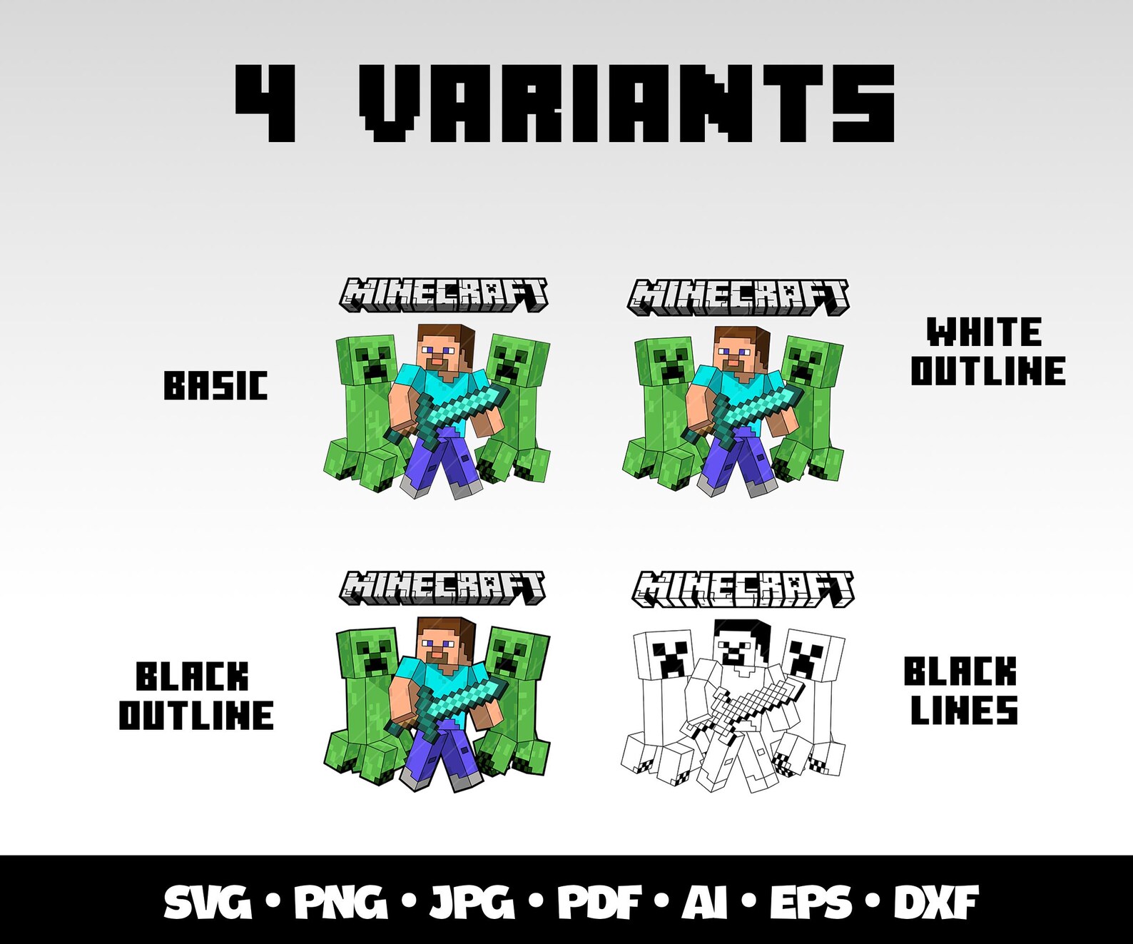 Minecraft Creeper Gamer Shirt Minecraft Font Bundle Layered Cricut ...