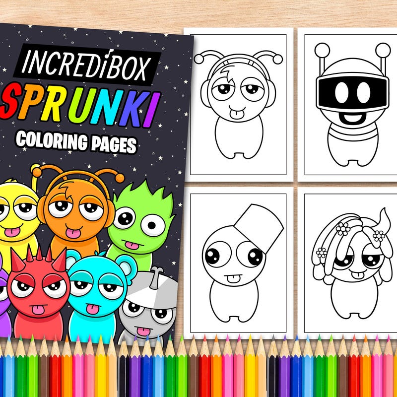 Sprunki Color Pages - Etsy
