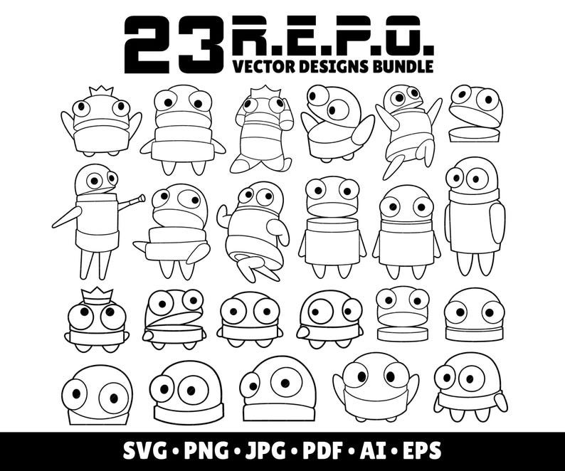 Repo Game Svg Bundle Gaming Clipart Cricut Repo Characters Horror Game ...