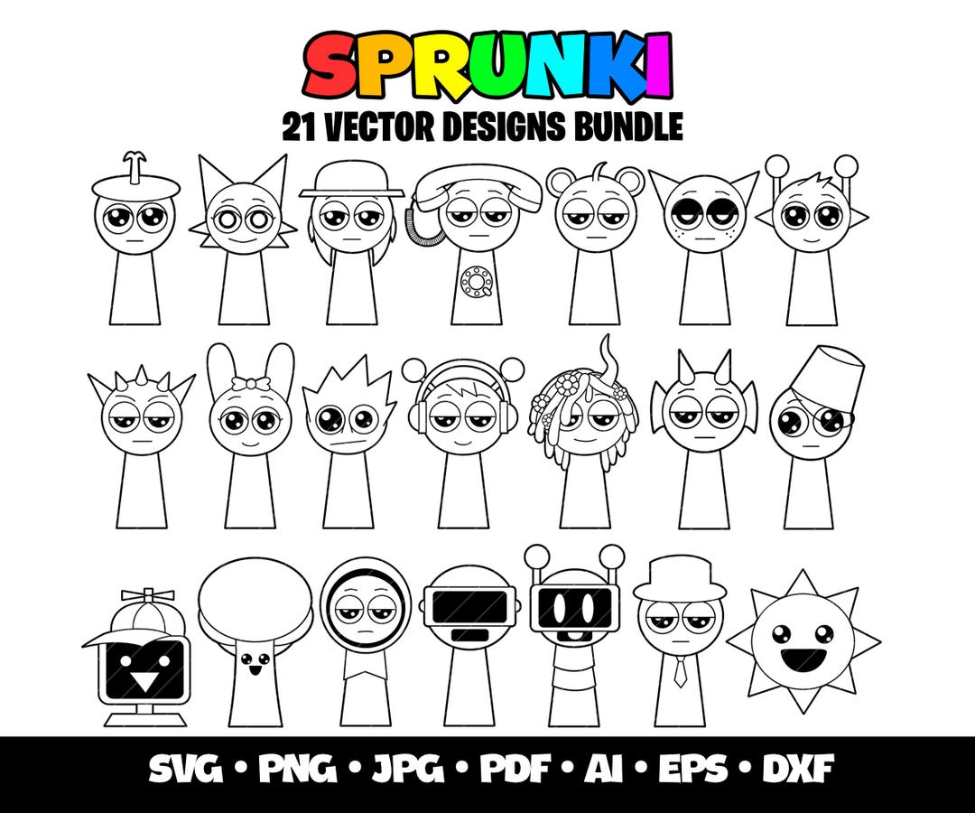 Incredibox Sprunki Svg Bundle Sprunki Beats Gaming Clipart SVG Gamer ...