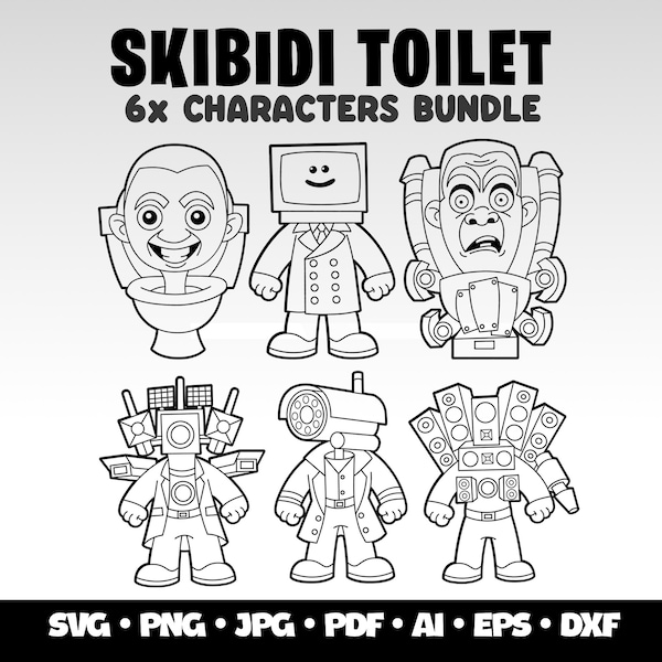 Skibidi Toilet Png - Etsy