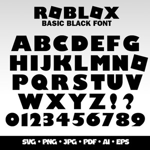 Roblox Font Letter Roblox SVG Bundle PNG Roblox Gamer Gift for Roblox ...