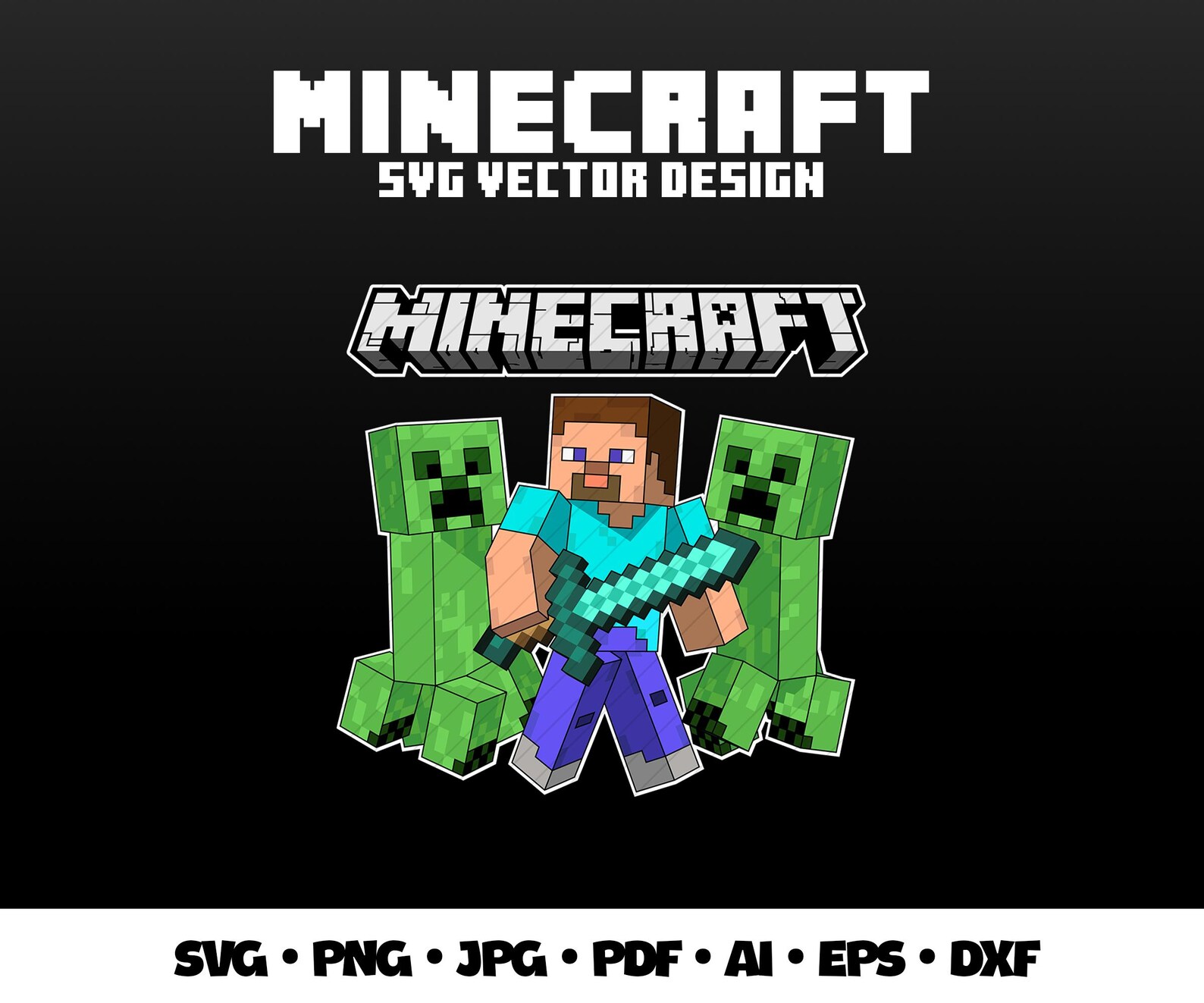 Minecraft Creeper Gamer Shirt Minecraft Font Bundle Layered Cricut ...