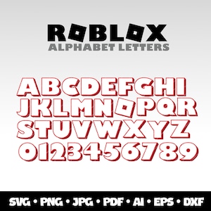 Roblox SVG Bundle Roblox Alphabet PNG Roblox TTF Gamer Gift for Roblox ...