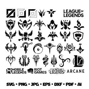 League of Legends Vector Icon Pack Lol Svg League Champions Riot Games ...
