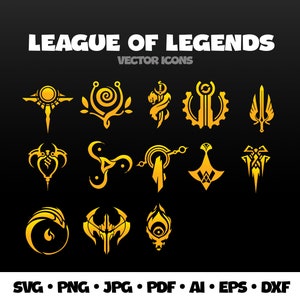 League of Legends Vector Icon Pack Lol Svg League Champions Riot Games ...