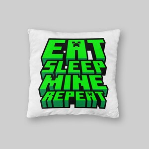 Minecraft Eat Sleep Mine Repeat Svg Bundle Gaming Clipart Digital ...