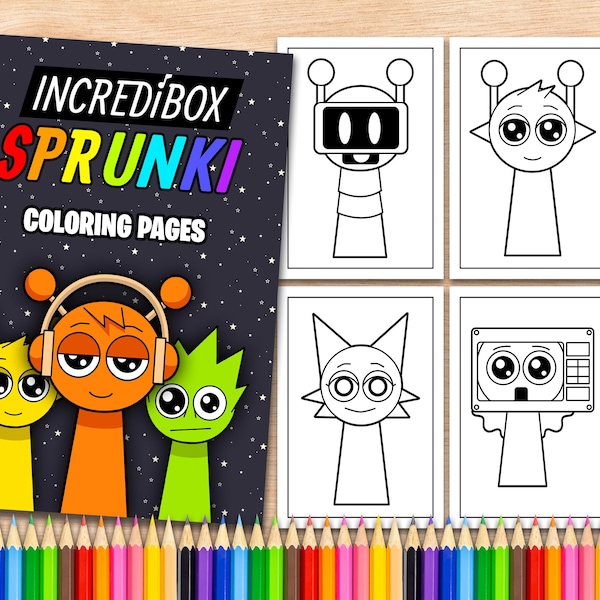 Sprunki Coloring Pages - Etsy