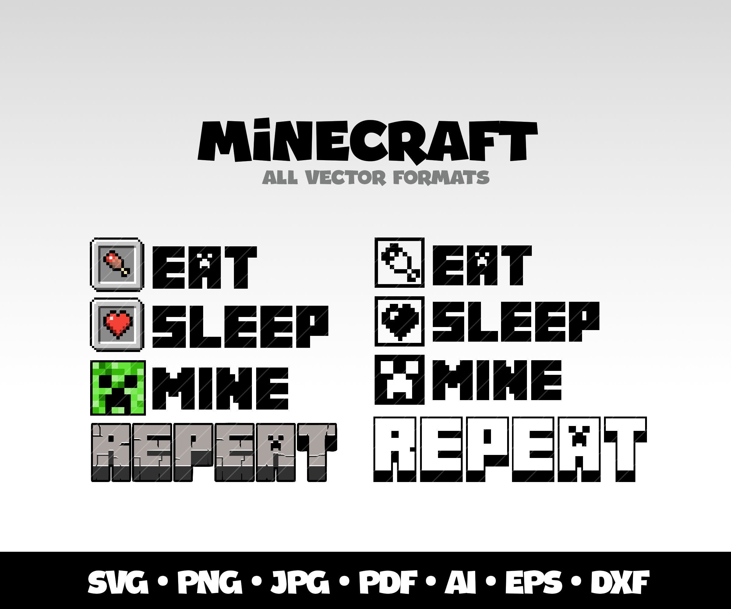 Minecraft Video Game Svg Bundle Gaming Clipart Digital Minecraft ...