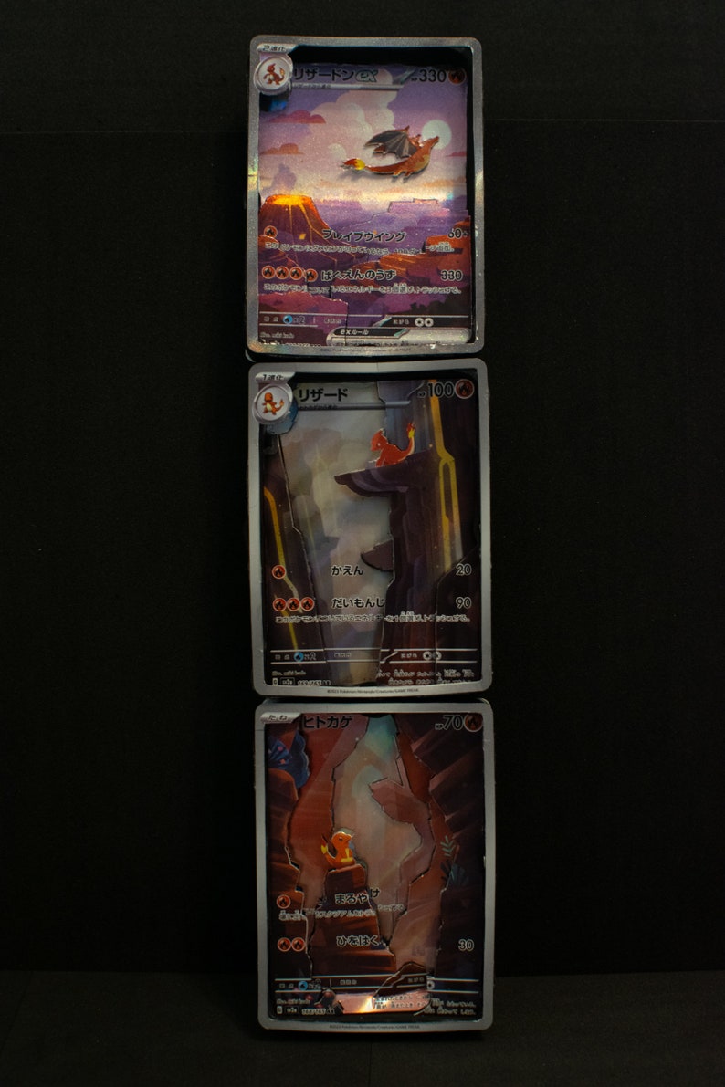 Charizard Ex Alt Art Evolutions 3D Pokémon Cards 151 201/165 - Etsy