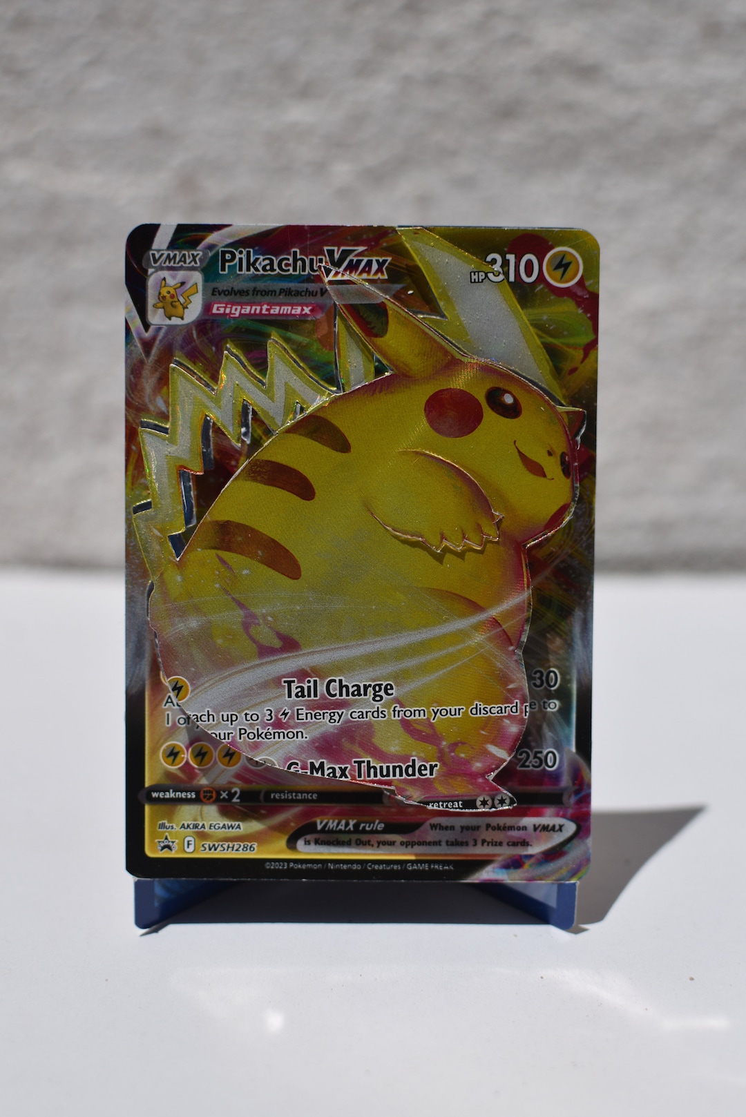 Pikachu Vmax 3D Pokémon Card SWSH # 286 - Etsy