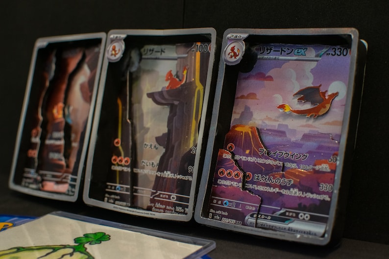Charizard Ex Alt Art Evolutions 3D Pokémon Cards 151 201/165 - Etsy