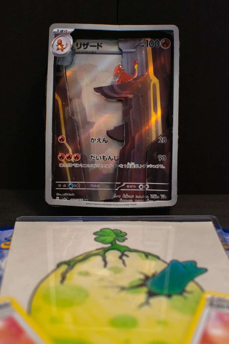 Charizard Ex Alt Art Evolutions 3D Pokémon Cards 151 201/165 - Etsy