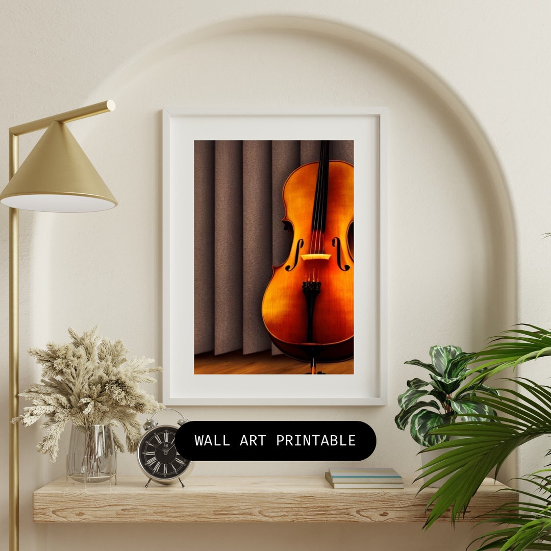 Cello Digital Printable Art | Printable and Frameable Cello Art ...