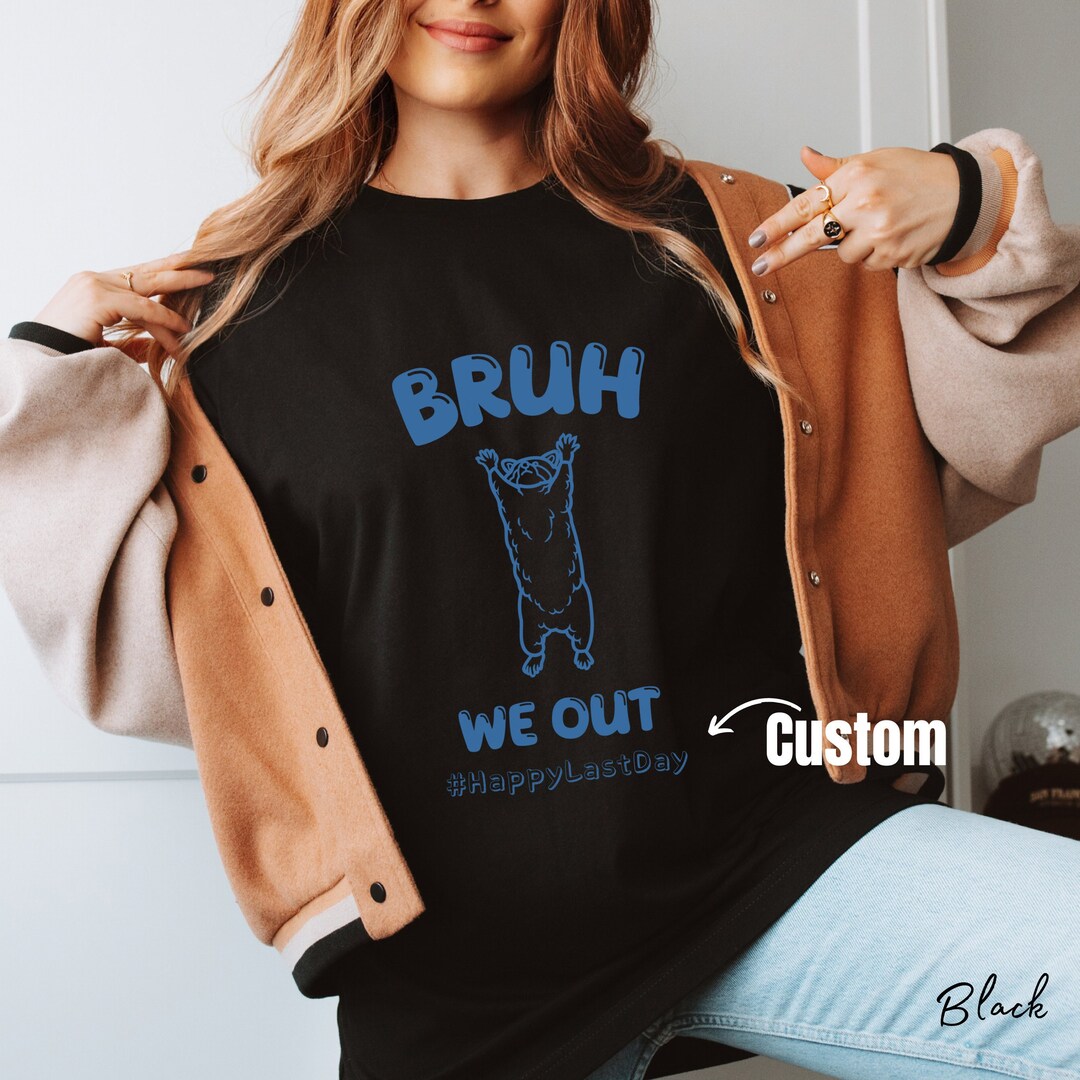 Bruh We Out Teacher Shirt Custom Funny Raccoon Shirt Last Day of School ...