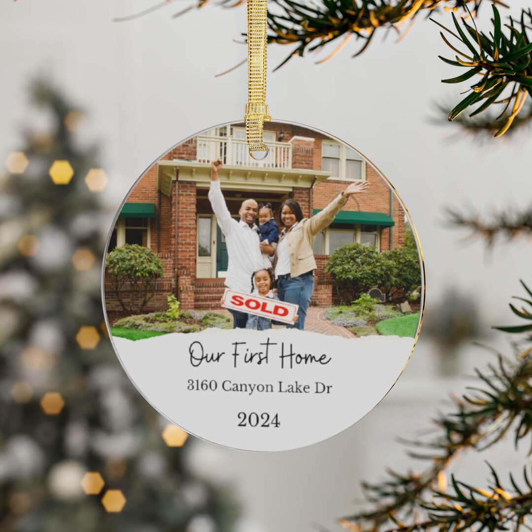 Custom First House Ornament Photo Ornament New Address Ornament First ...