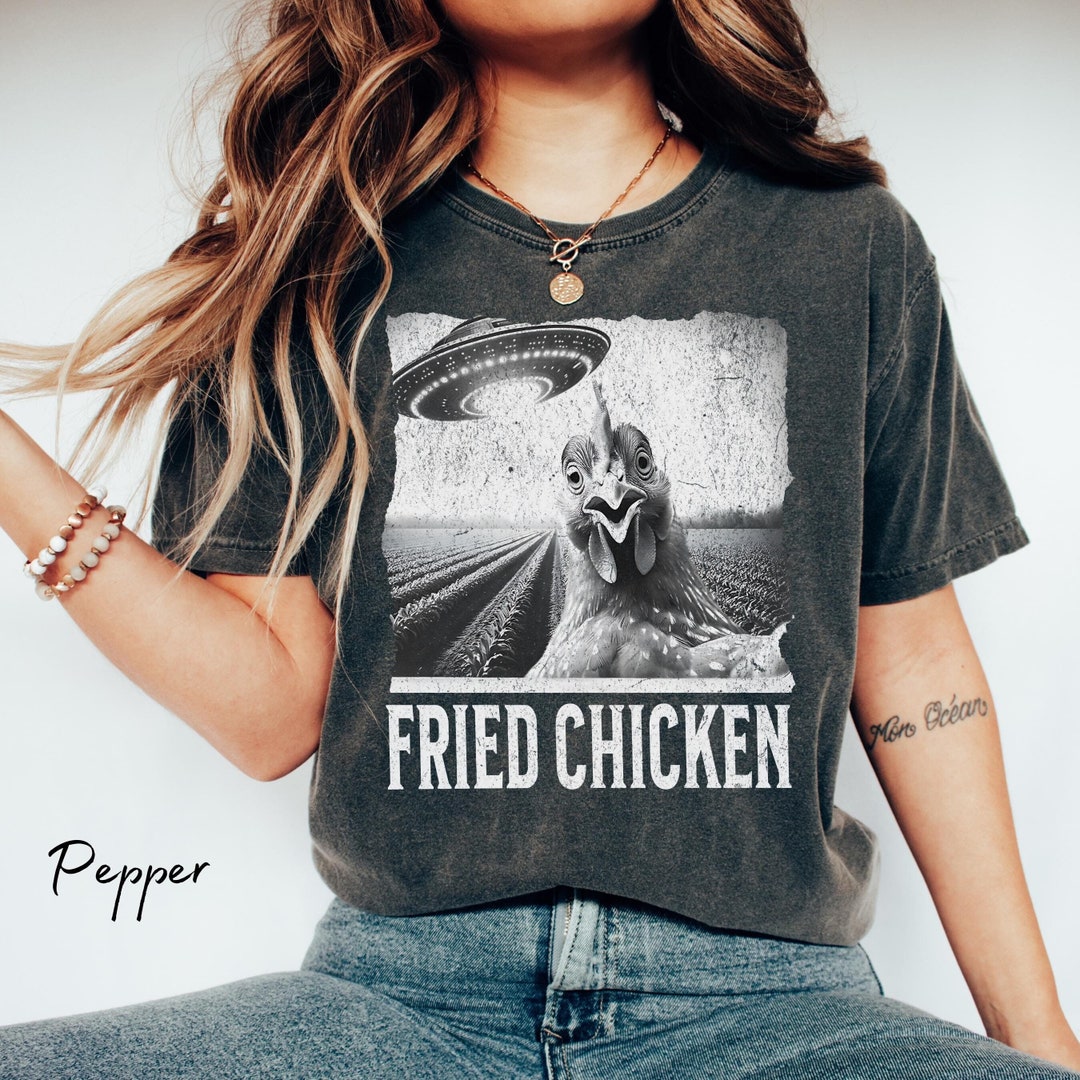 UFO Shirt Funny Chicken Shirt Comfort Colors Unhinged Shirts Chicken ...