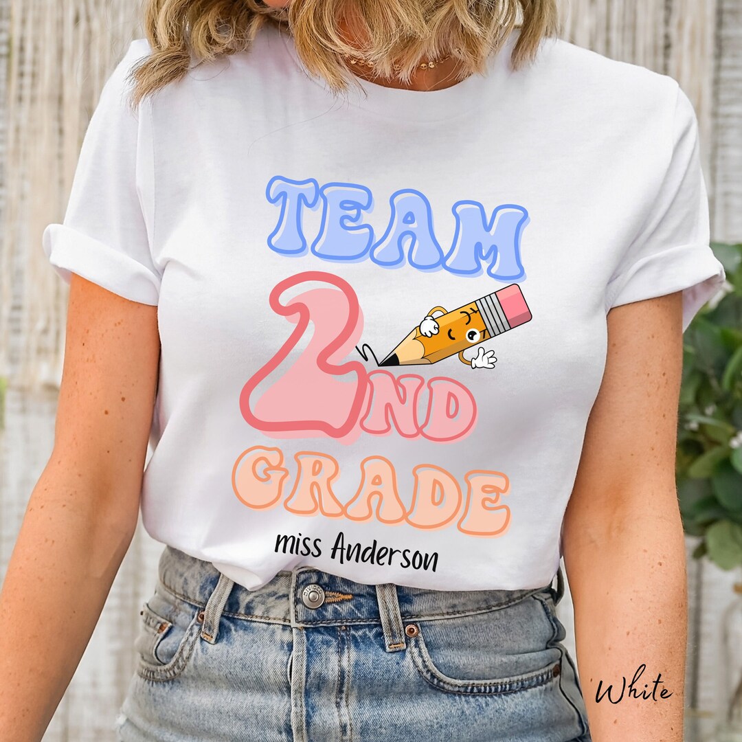Custom Second Grade Teacher Shirt Gift From Student Custom Teacher Name ...