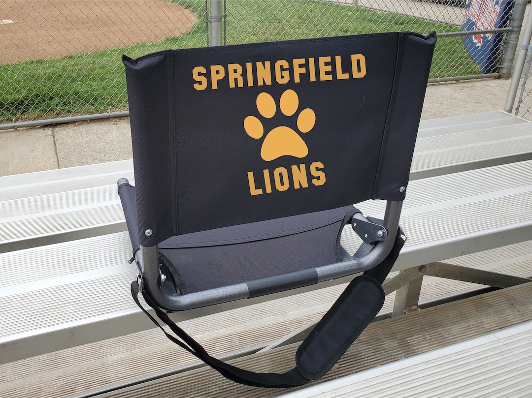 Custom Team Logo Bleacher Seat, Baseball Mom Stadium Seat, Football Dad ...