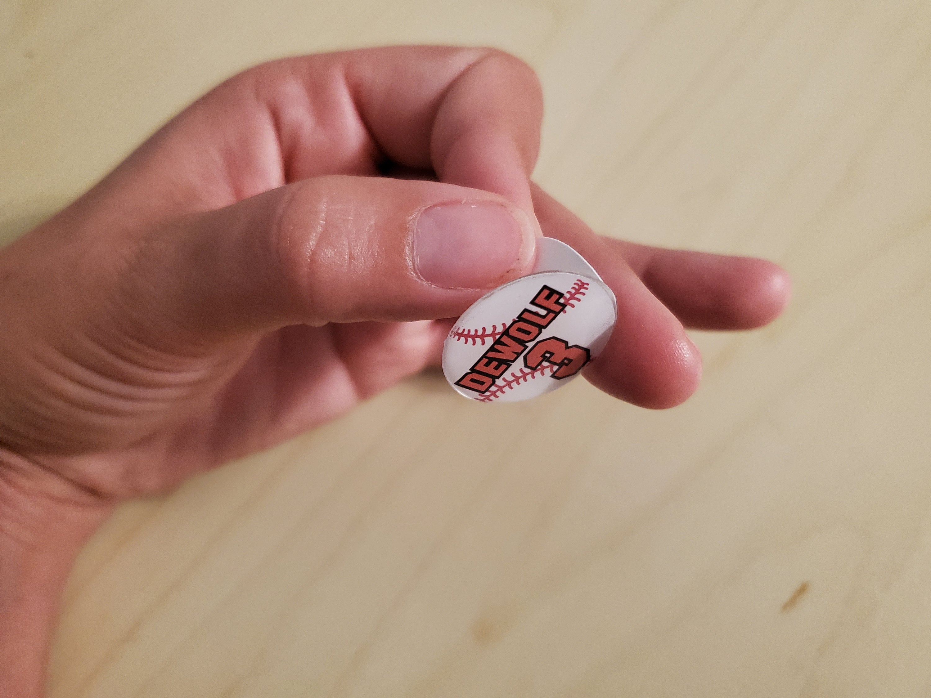 Baseball Bat Name and Number Sticker 10 Pack Discount Custom 1 Inch 3D ...